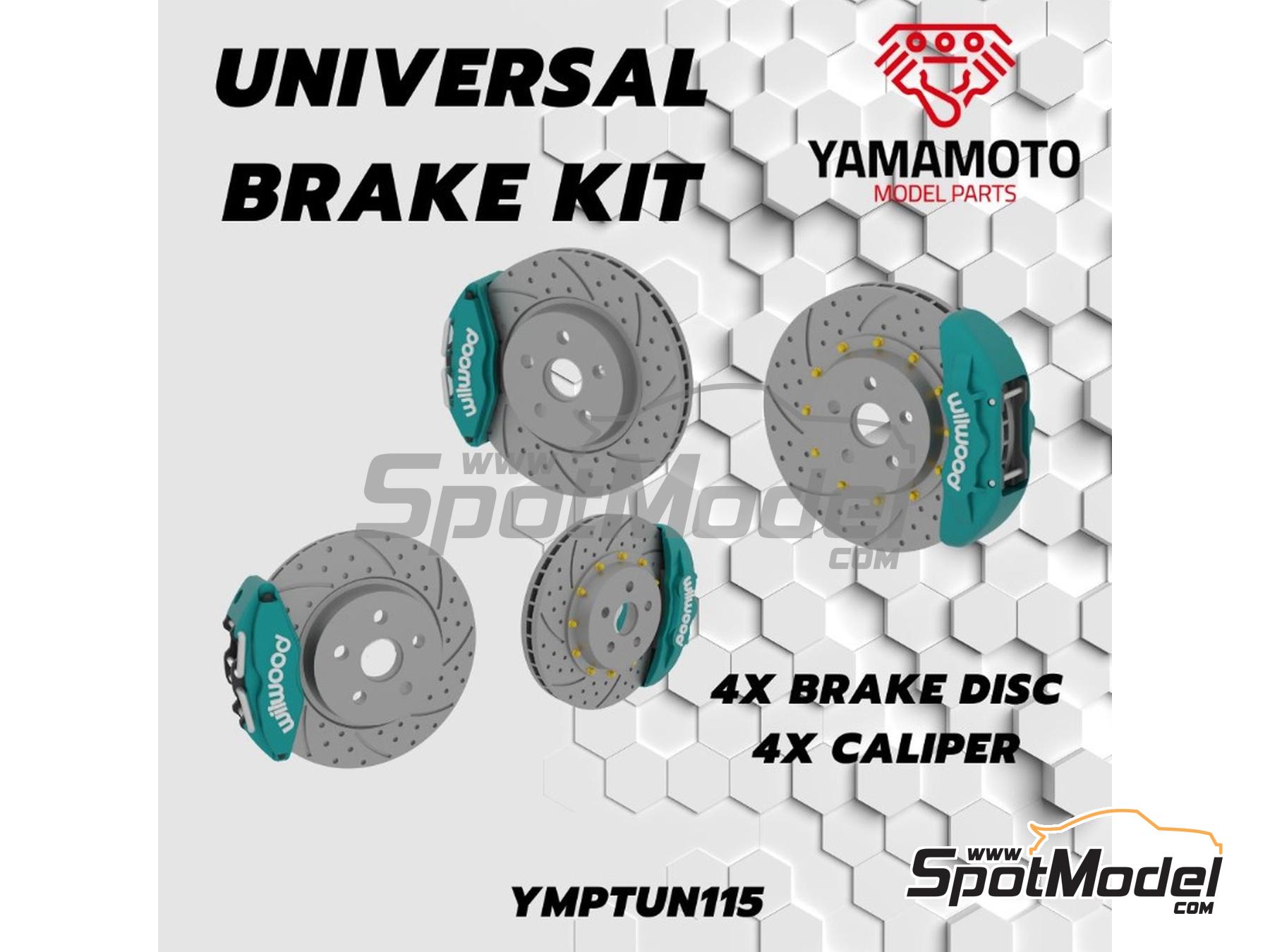Yamamoto Model Parts YMPTUN115: Brakes 1/24 scale - Universal brakes - Type A - 4 + 4 units (ref ...